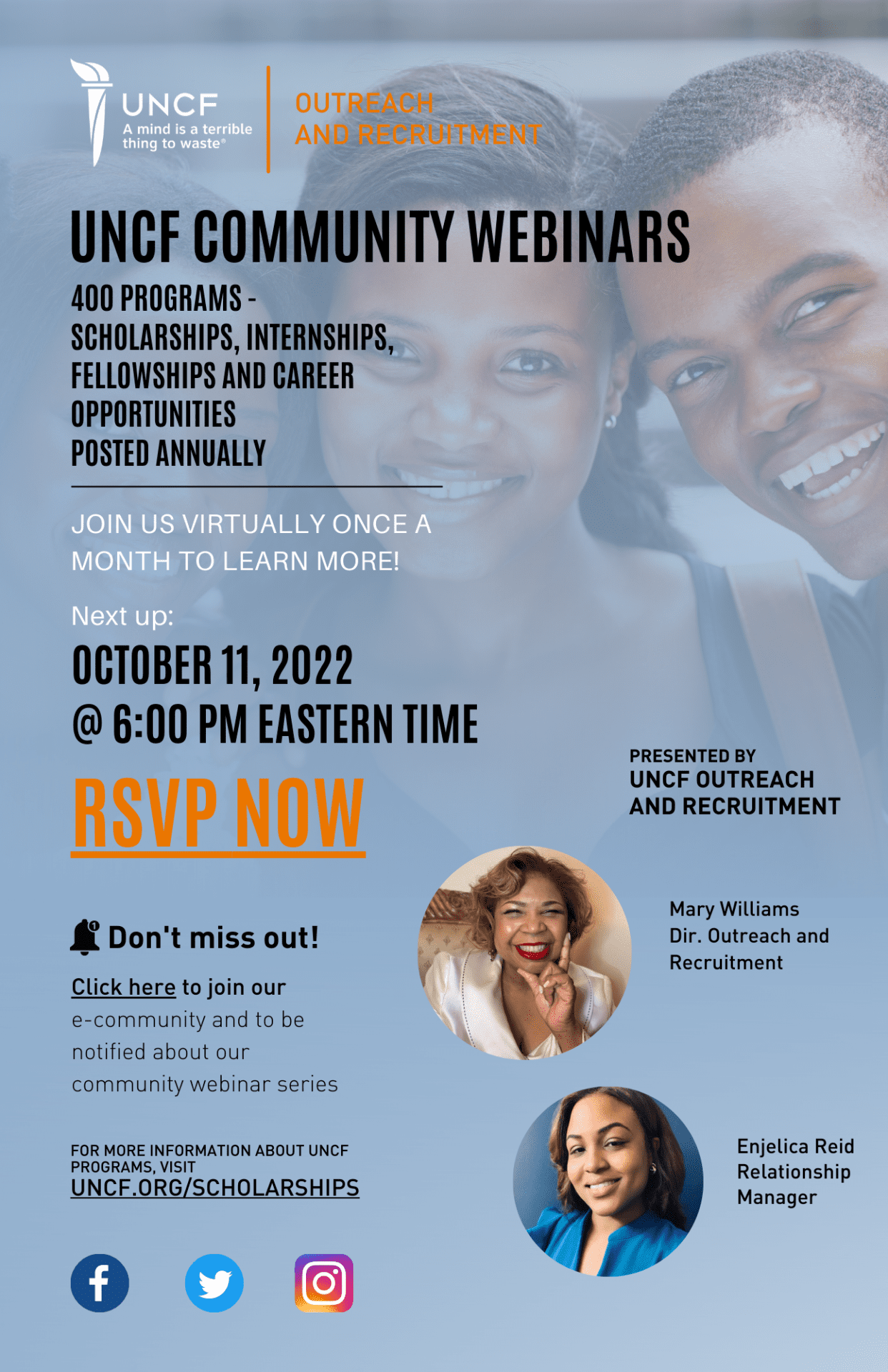 AFRICAN AMERICAN REPORTS: UNCF Offers Free Webinars Highlighting ...